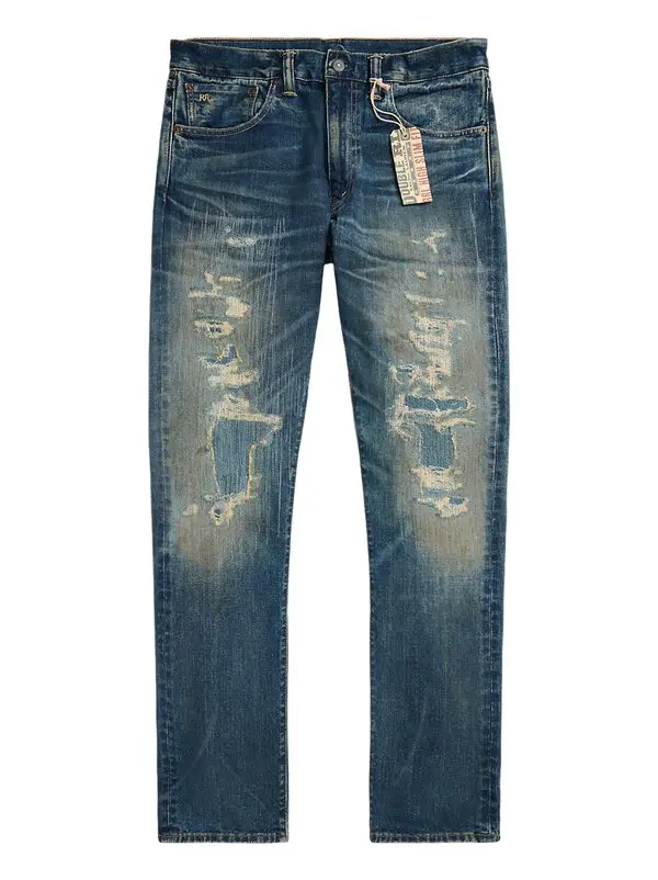 Ralph Lauren High Slim Brannon Distressed Jean - Brannon Wash