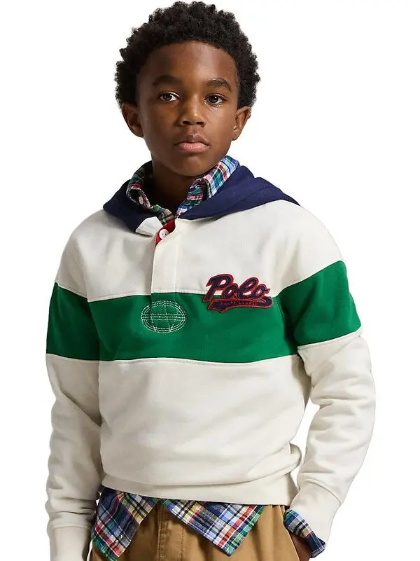 Ralph Lauren Logo Fleece Rugby Hoodie - Multi