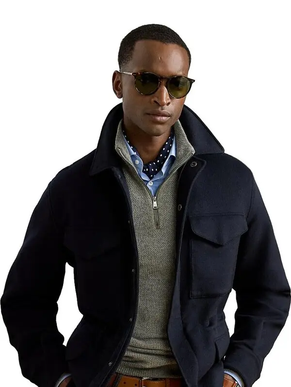 Ralph Lauren Ripley Wool-cashmere Four-pocket Jacket - Classic Chairman Navy