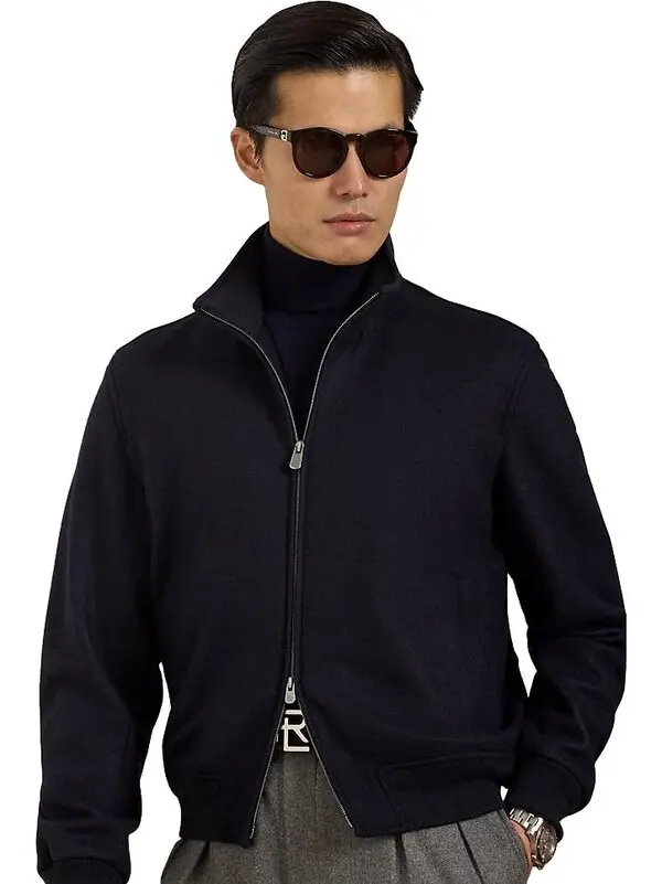 Ralph Lauren Felton Cashmere-blend Bomber Jacket - Classic Chairman Navy