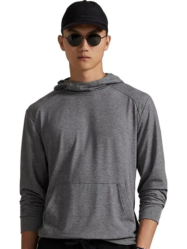 Ralph Lauren Performance Jersey Hoodie - Steel Heather
