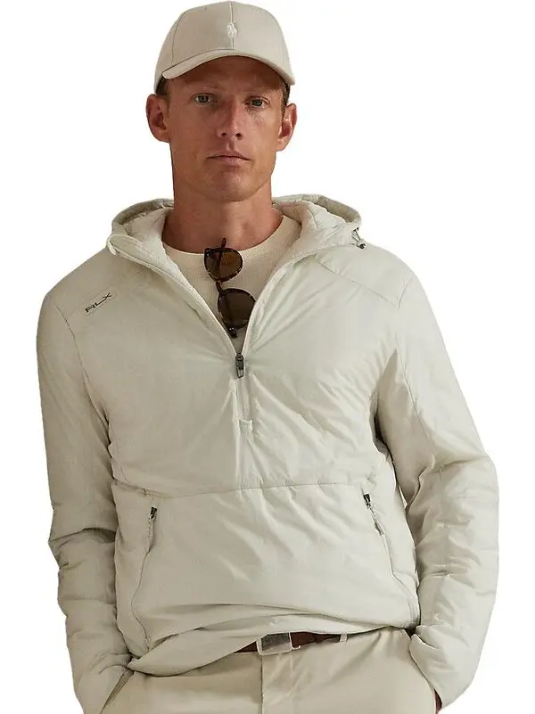 Ralph Lauren Hooded Half-zip Jacket - Stone Pebble
