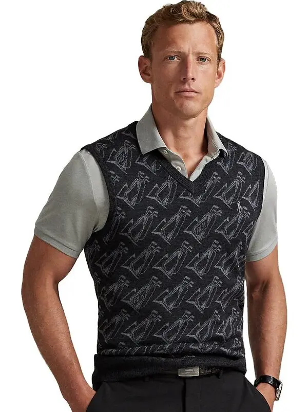 Ralph Lauren Golf-motif Performance Vest - Grey Multi