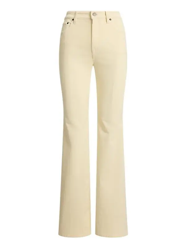 Ralph Lauren High-rise Corduroy Flare Pants - Mascarpone Cream