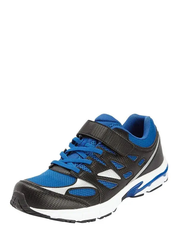 KINGSIZE Cushioned No-tie Sneakers - Jet Black Royal Blue