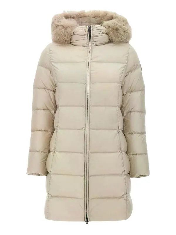 COLMAR Quilted Faux-fur-trimmed Padded Coat - Neutrals