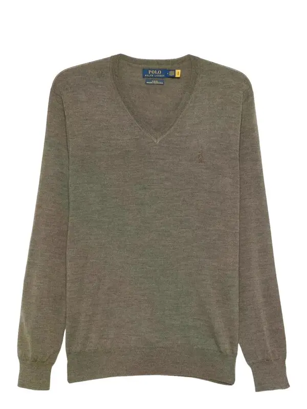Polo Ralph Lauren V-neck Wool Sweater - Green