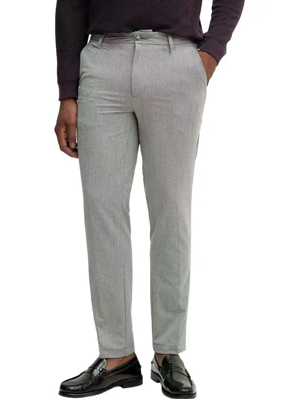 Hugo Boss Straight-leg Trousers - Grey