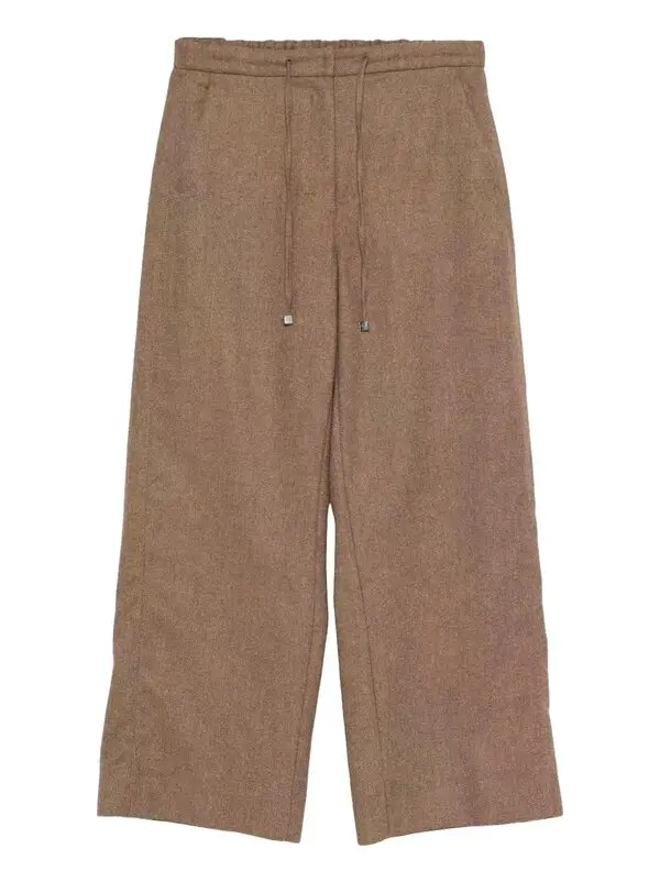 Max Mara Wool-cashmere Blend Trousers - Brown