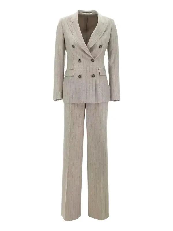 Tagliatore Pinstripe Double-breasted Suit - Neutrals