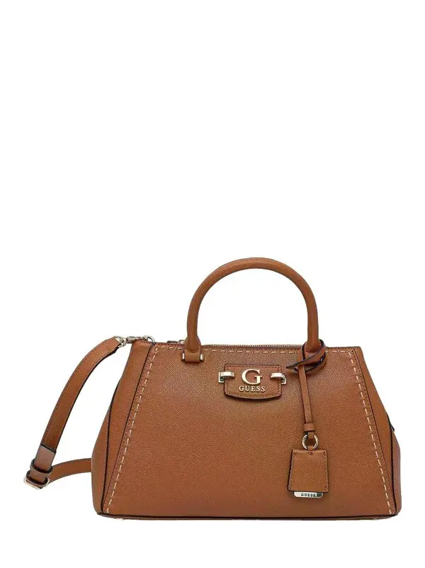 Guess Stitched-detail Tote Bag - Brown