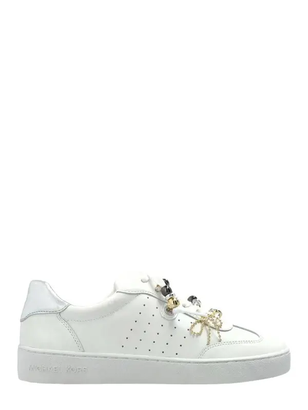 Michael Kors Beaded-bow Sneakers - White