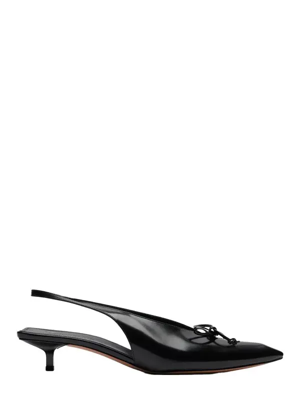Jacquemus 35mm Bow-detail Slingback Pumps - Black