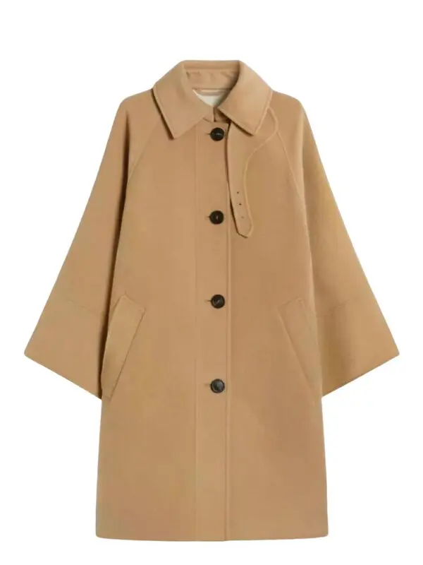 Max Mara Rufo Single-breasted Wool Coat - Brown