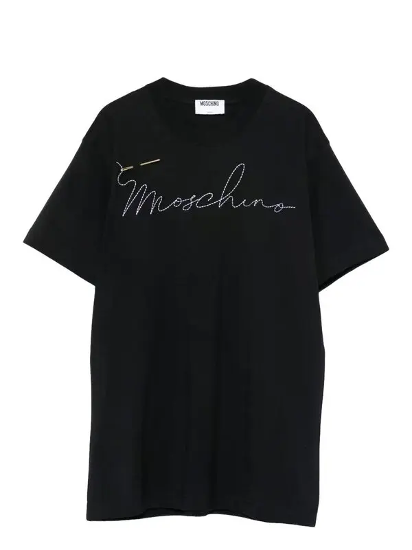 Moschino Embroidered T-shirt - Black