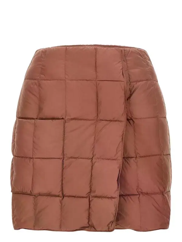 IENKI IENKI Platha Quilted-padded Mini Skirt - Brown