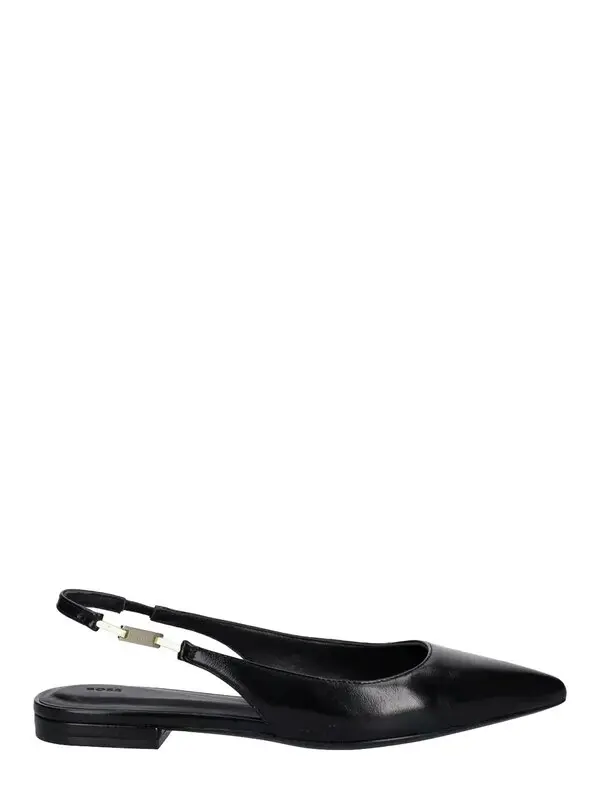 BOSS Slingback Pointed-toe Flats - Black