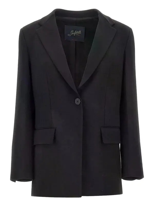 Seafarer Single-button Notched-lapel Coat - Black