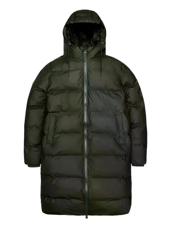 Rains Hooded Puffer Coat - Green