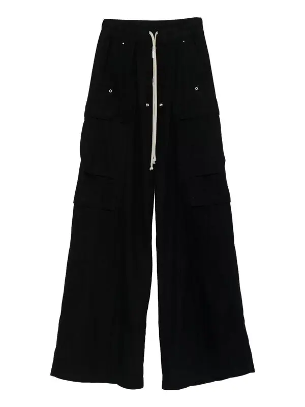 Rick Owens Drawstring Cargo Trousers - Black
