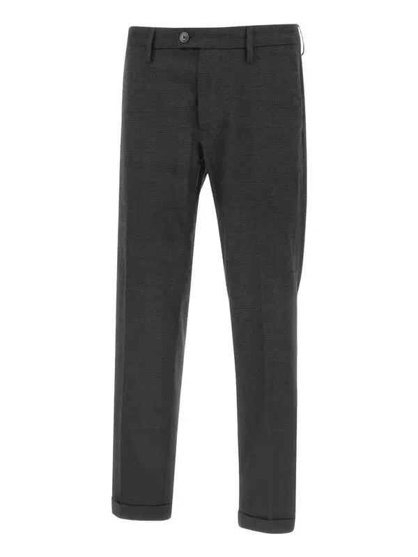 RE-HASH Textured Cuffed Trousers - Grey