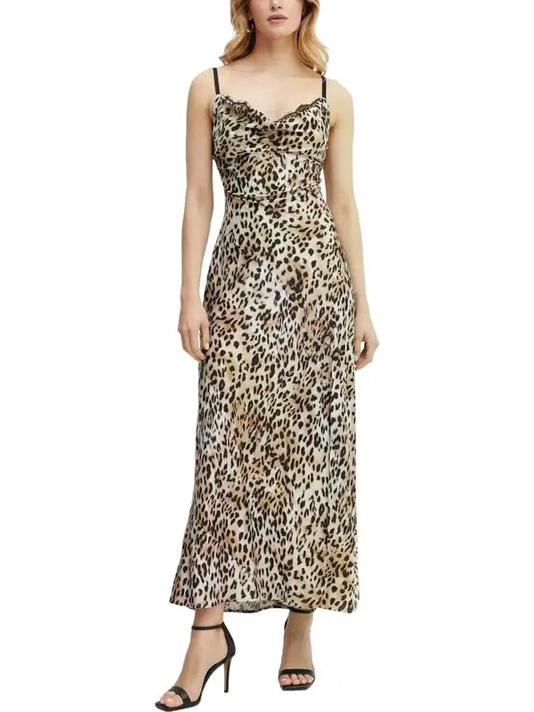 Guess Leopard-print Maxi Dress - Neutrals