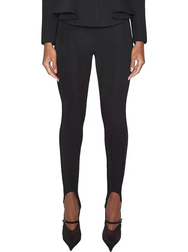 MUGLER Piped-boning Waist Leggings - Black
