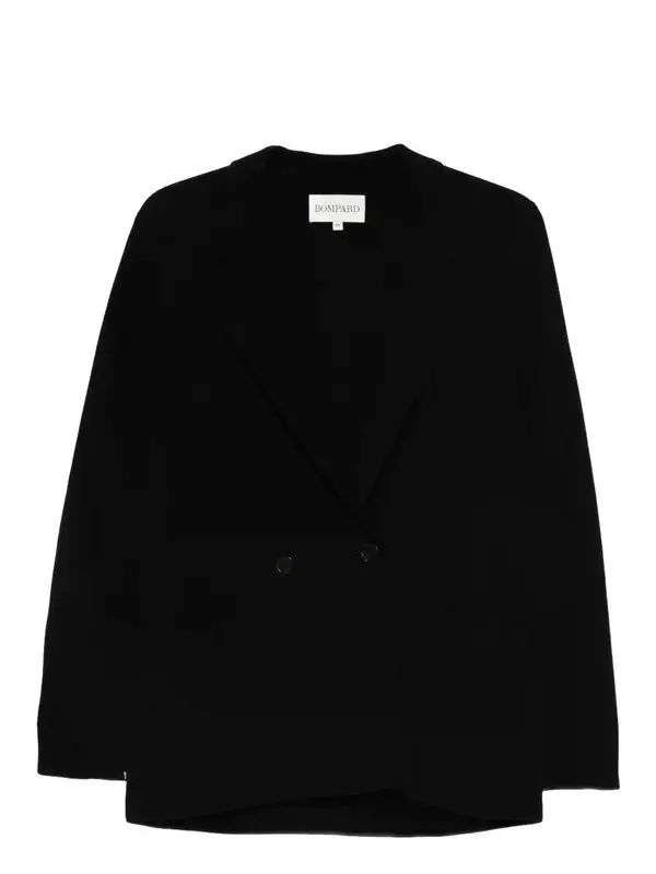 Eric Bompard Double-breasted Welt-pocket Blazer - Black