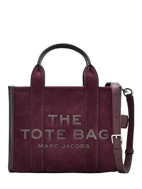 Marc Jacobs The Suede Small Tote Bag - Dark Plum