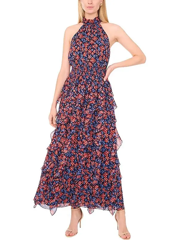 1.State Flounce Cascading Maxi Dress - Classic Navy