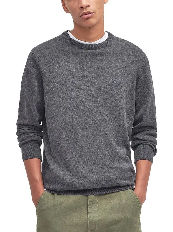 Barbour Slim Fit Crewneck Sweater - Charcoal