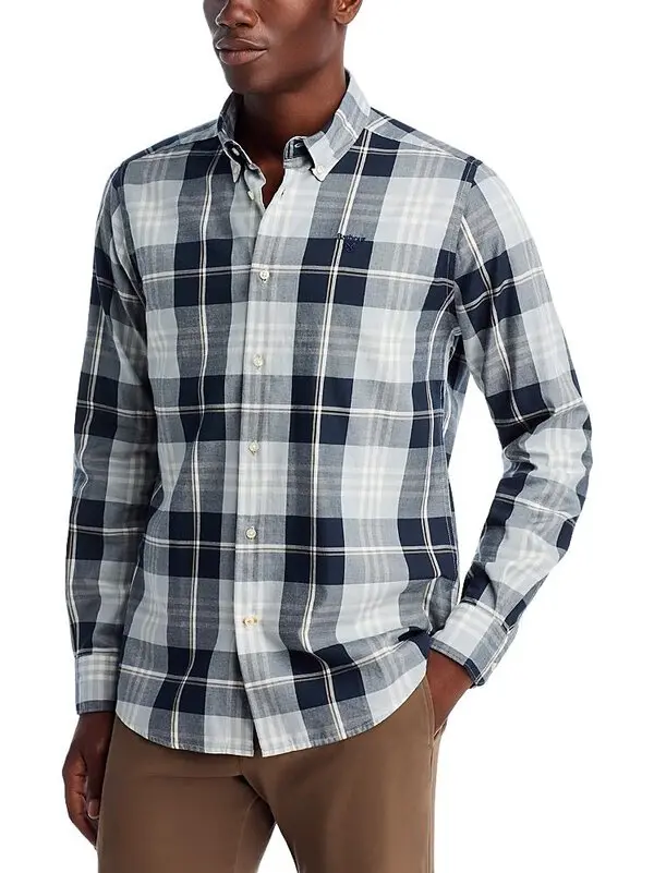 Barbour Edgar Tailored Check Shirt - Mineral Blue