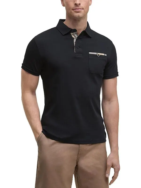 Barbour Premium Short Sleeve Corpatch Polo Shirt - Black