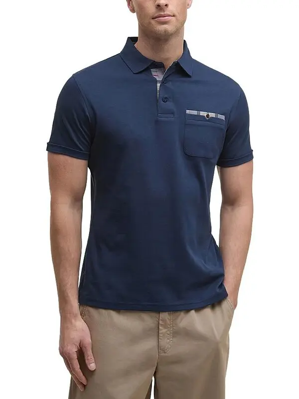 Barbour Premium Short Sleeve Corpatch Polo Shirt - Navy