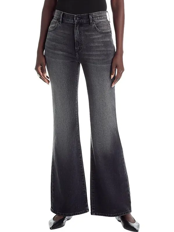 Kobi Halperin Rosie High-rise Flare Jeans - Washed Black