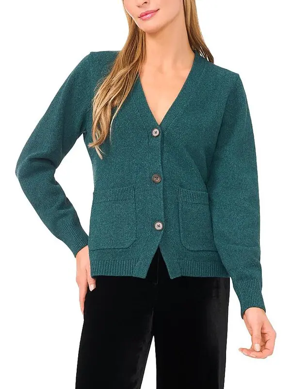 Ted Baker London V-neck Cardigan Sweater - Emerald Yarn