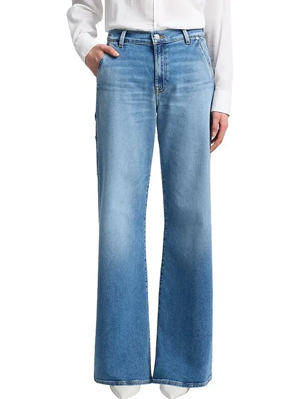 7 For All Mankind Lotta High-rise Wide-leg Jeans - Fancy