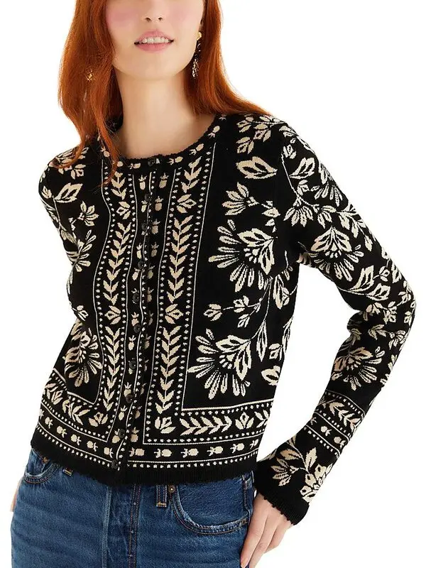 Farm Rio Floral Print Cardigan - Flower Blo
