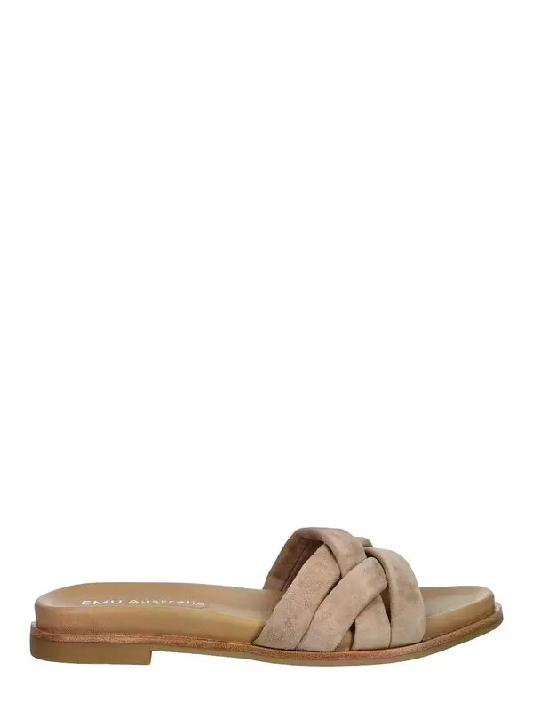 EMU AUSTRALIA Braided Suede Slides - Neutrals