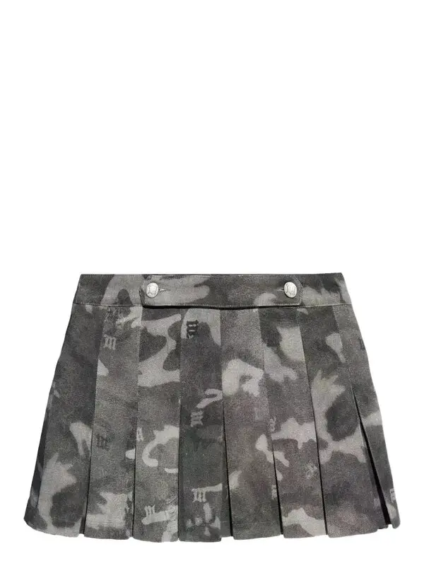 MISBHV Pleated Cotton A-line Skirt - Grey