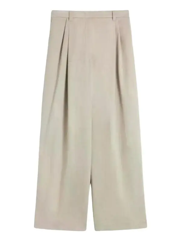 Max Mara Pleated Wide-leg Trousers - Neutrals