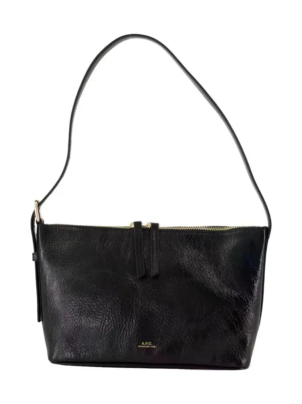 A.p.c. Top-handle Calfskin Shoulder Bag - Black