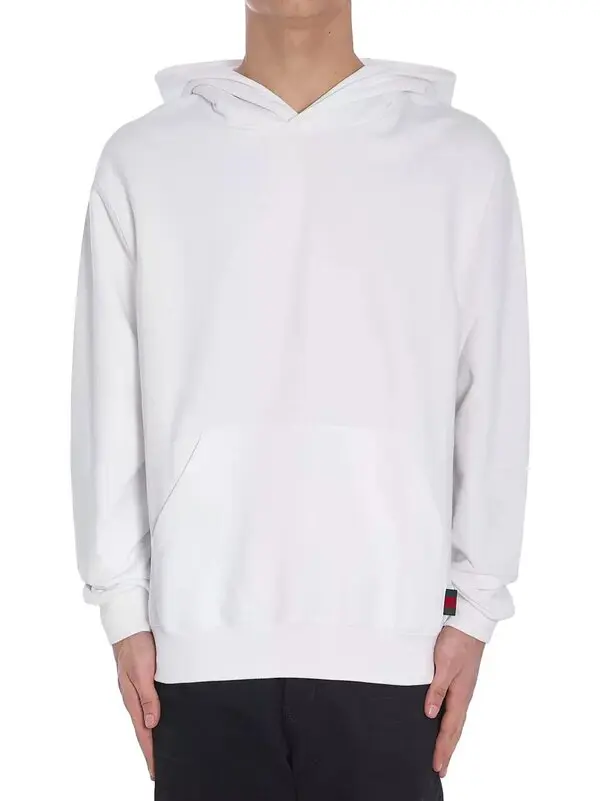 Gucci Hooded Sweatshirt With Stripe Detail - White