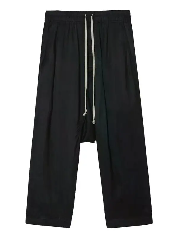 Rick Owens Drawstring Drop-crotch Trousers - Black