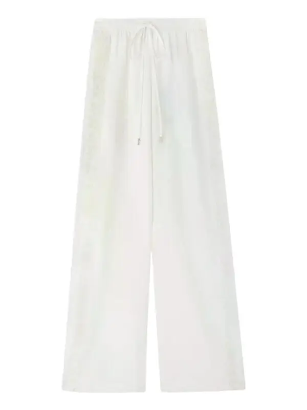 Ermanno Scervino Embroidered Side-stripe Trousers - White
