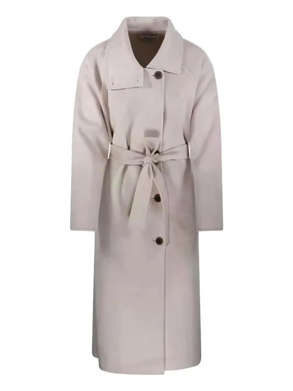 THE DYNAMIS STUDIO Button-fastening Belted Coat - Neutrals