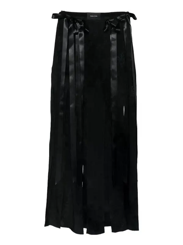 Simone Rocha Bow-detailed Midi Skirt - Black