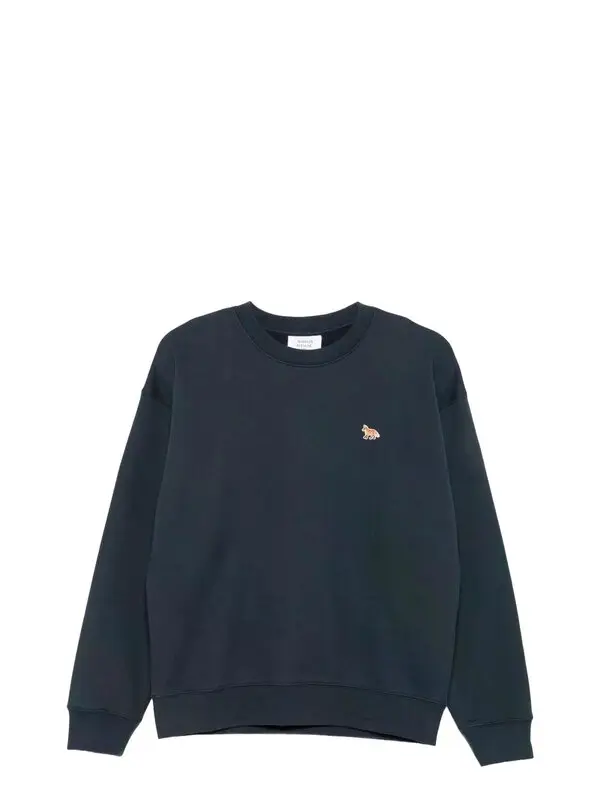 Maison Kitsuné Fox-embroidered Sweatshirt - Blue
