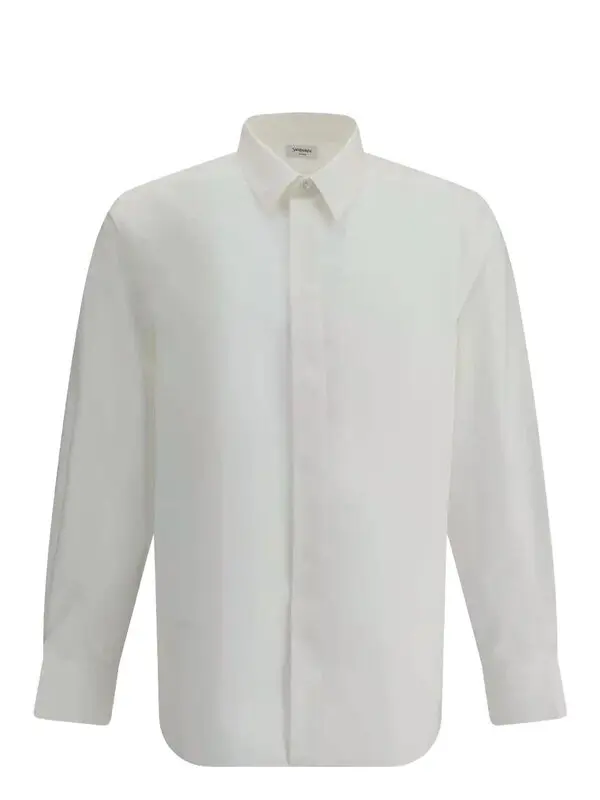 Saint Laurent Long-sleeve Button-down Shirt - White