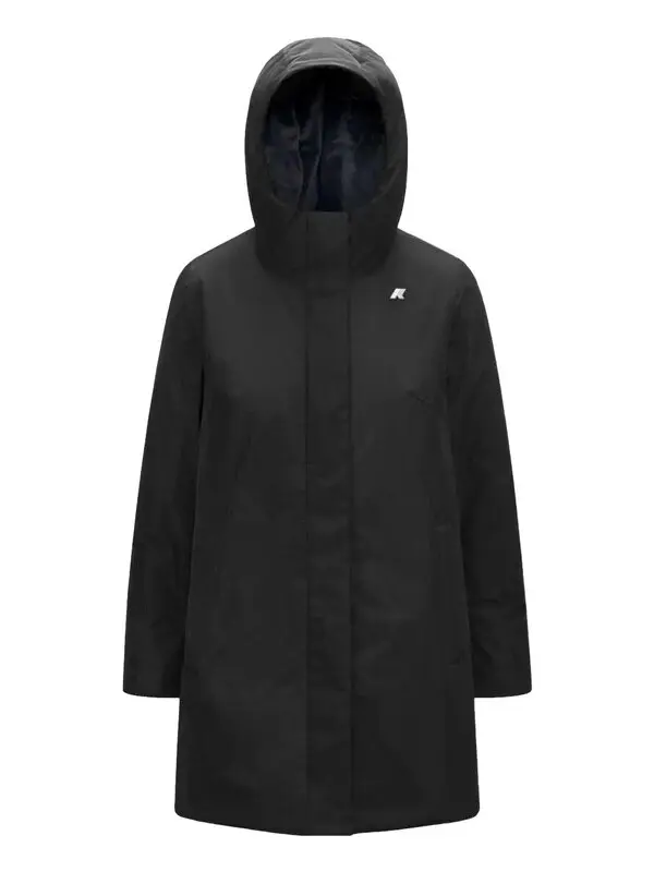 K-WAY Hooded Puffer Jacket - Black